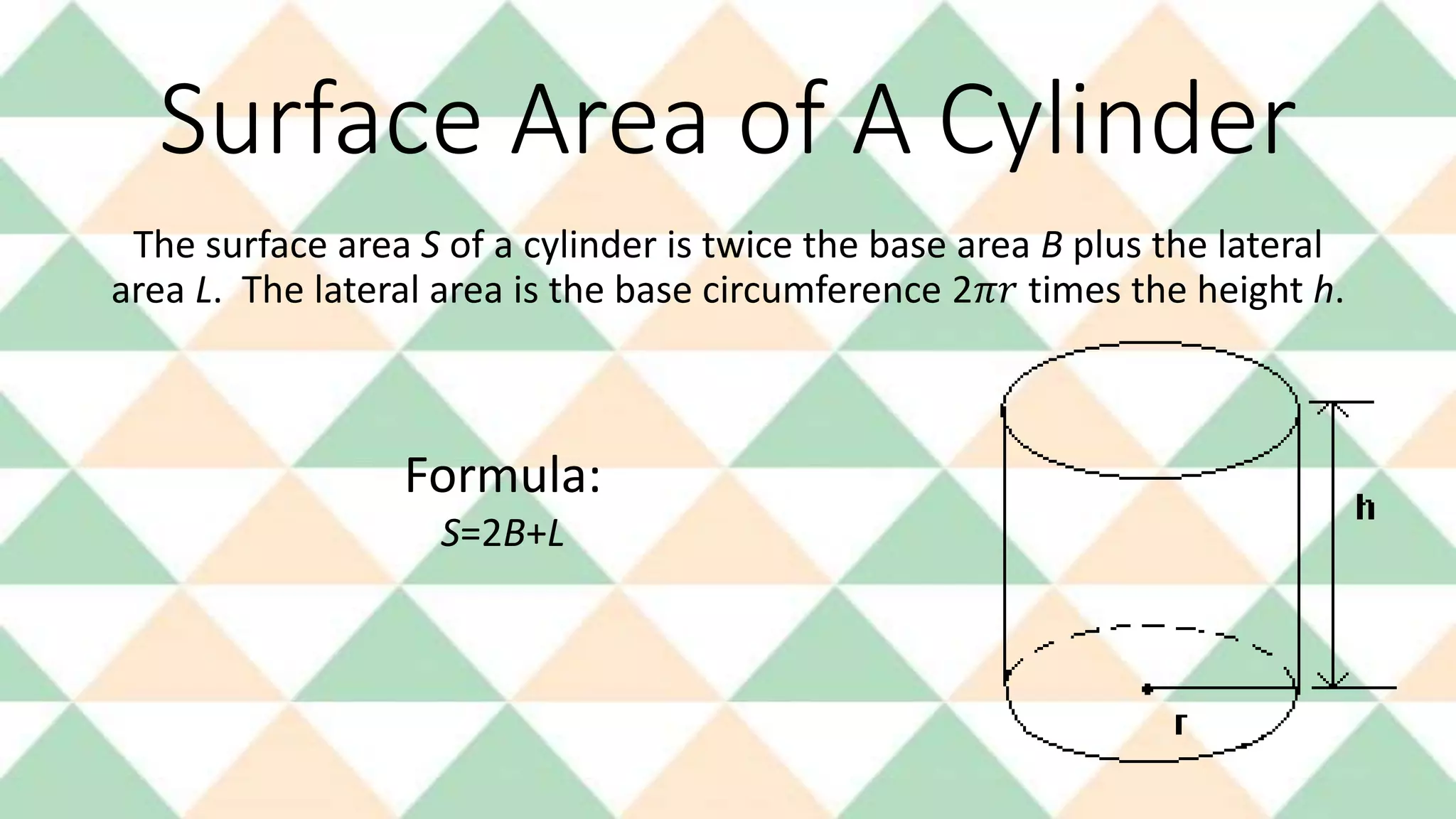 Surface area of prisms and cylinders | PPT