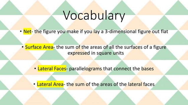Surface area of prisms and cylinders | PPT