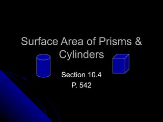 10.4 surface area of prisms & cylinders 1 | PPT
