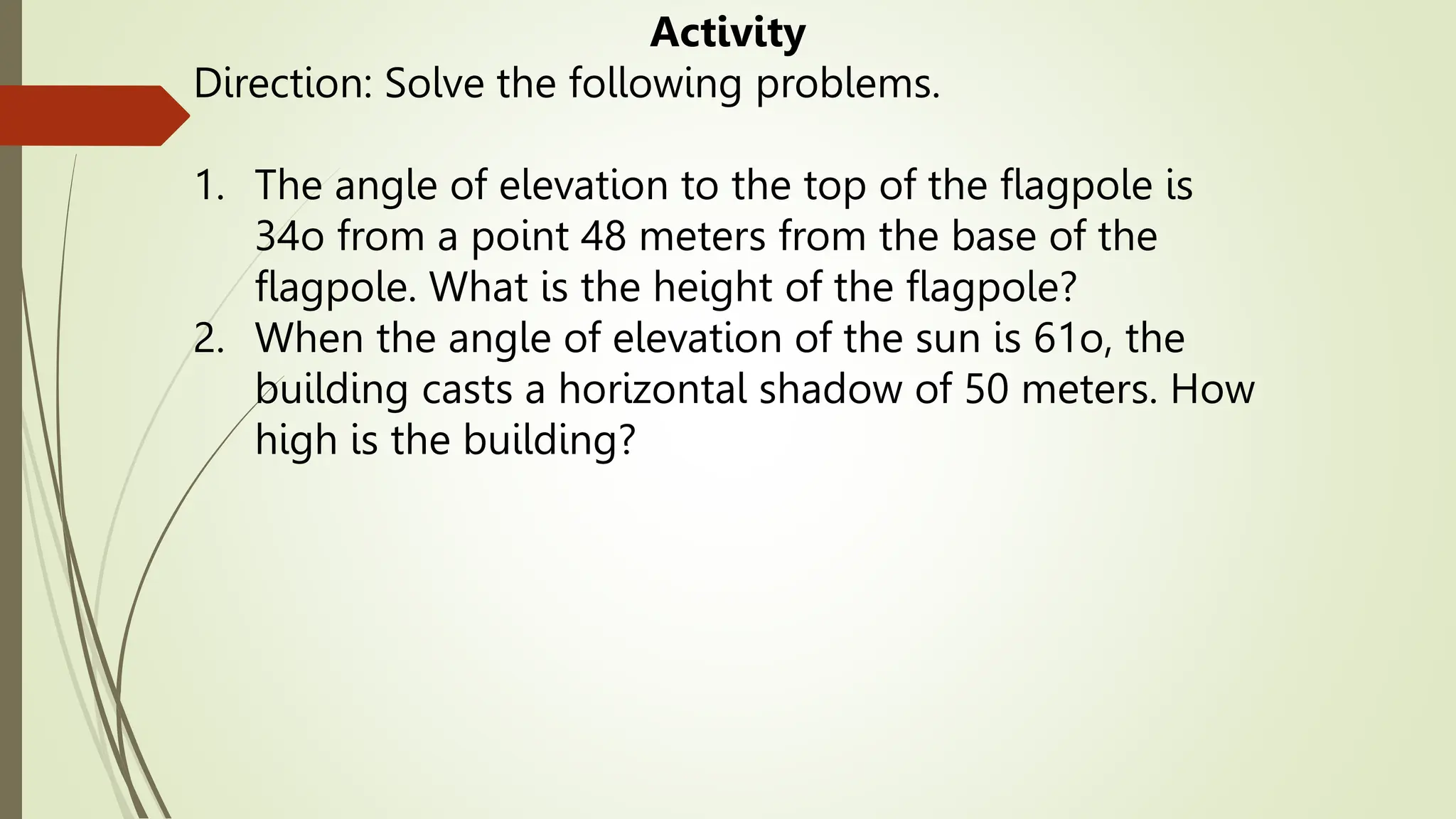angle of depression and angle of elevation | PPTX