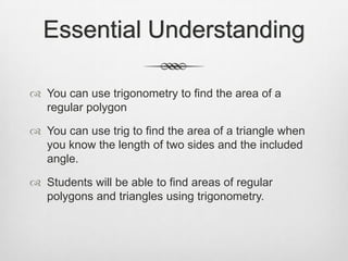 10-5 Trigonometry and Area | PPTX | Geography | Science