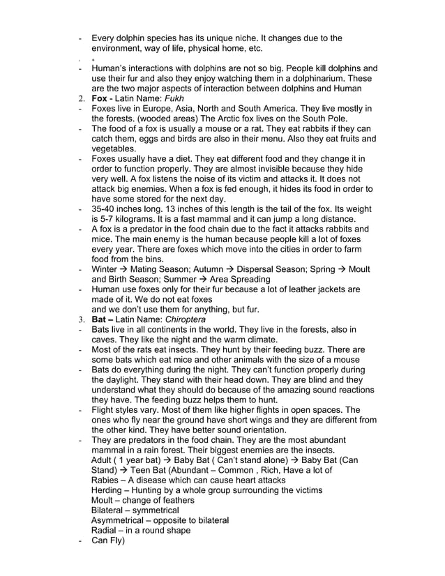 10 5 animal diversity handouts all | PDF