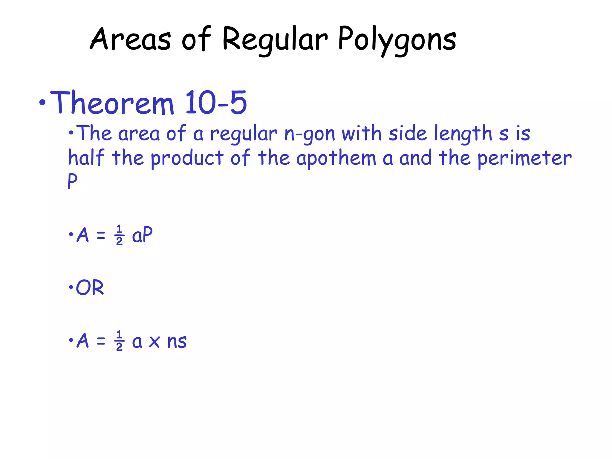 10 5 areas of a regular polygon | PPT