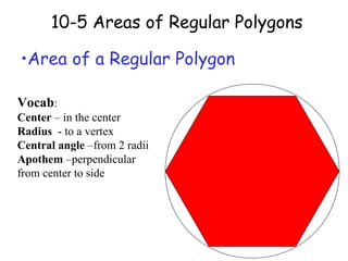 10 5 areas of a regular polygon | PPT