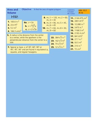 10 5 areas of regular polygons using trig concepts