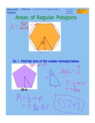 10 5 areas of regular polygons using trig concepts