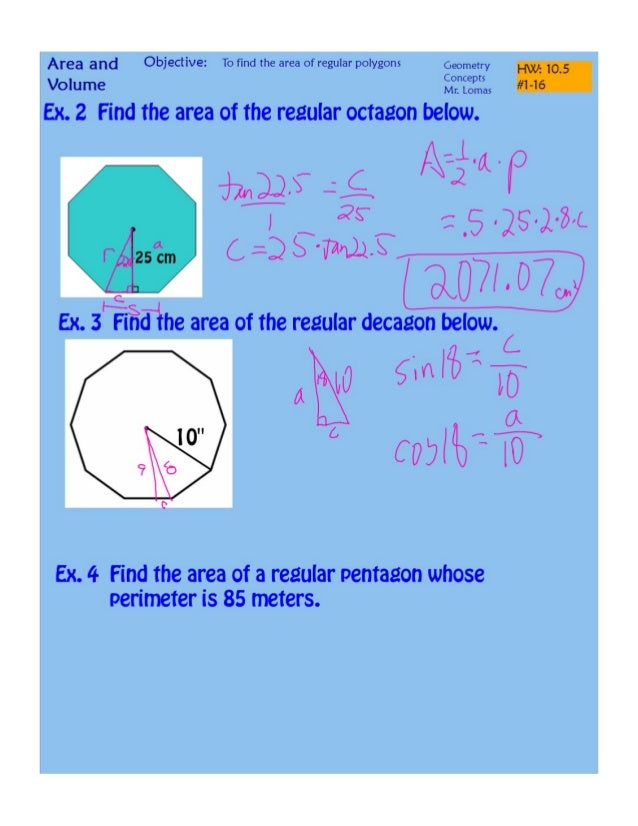 10 5 areas of regular polygons using trig concepts