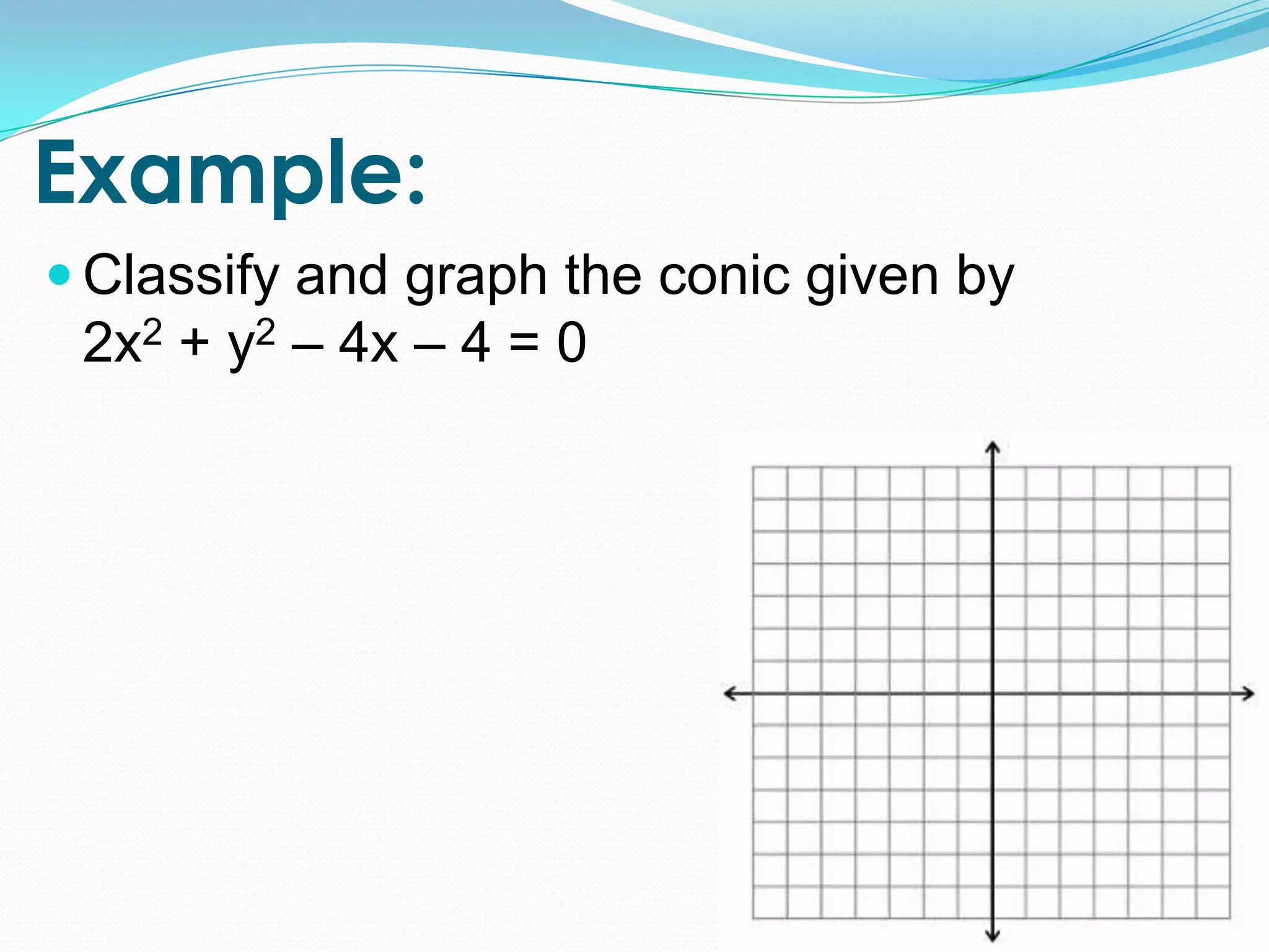10.6 graphing and classifying conics | PPT