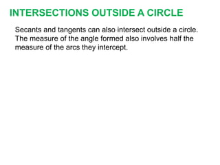 10-6 Secants, Tangents and Angle Measures.ppt