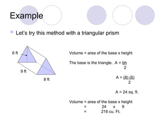 Volume: Prisms and Cylinders for Grade 7 | PPT