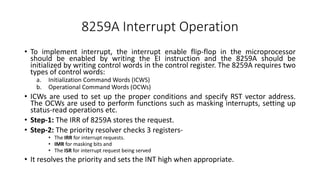 8259 Interrupt Controller | PPTX