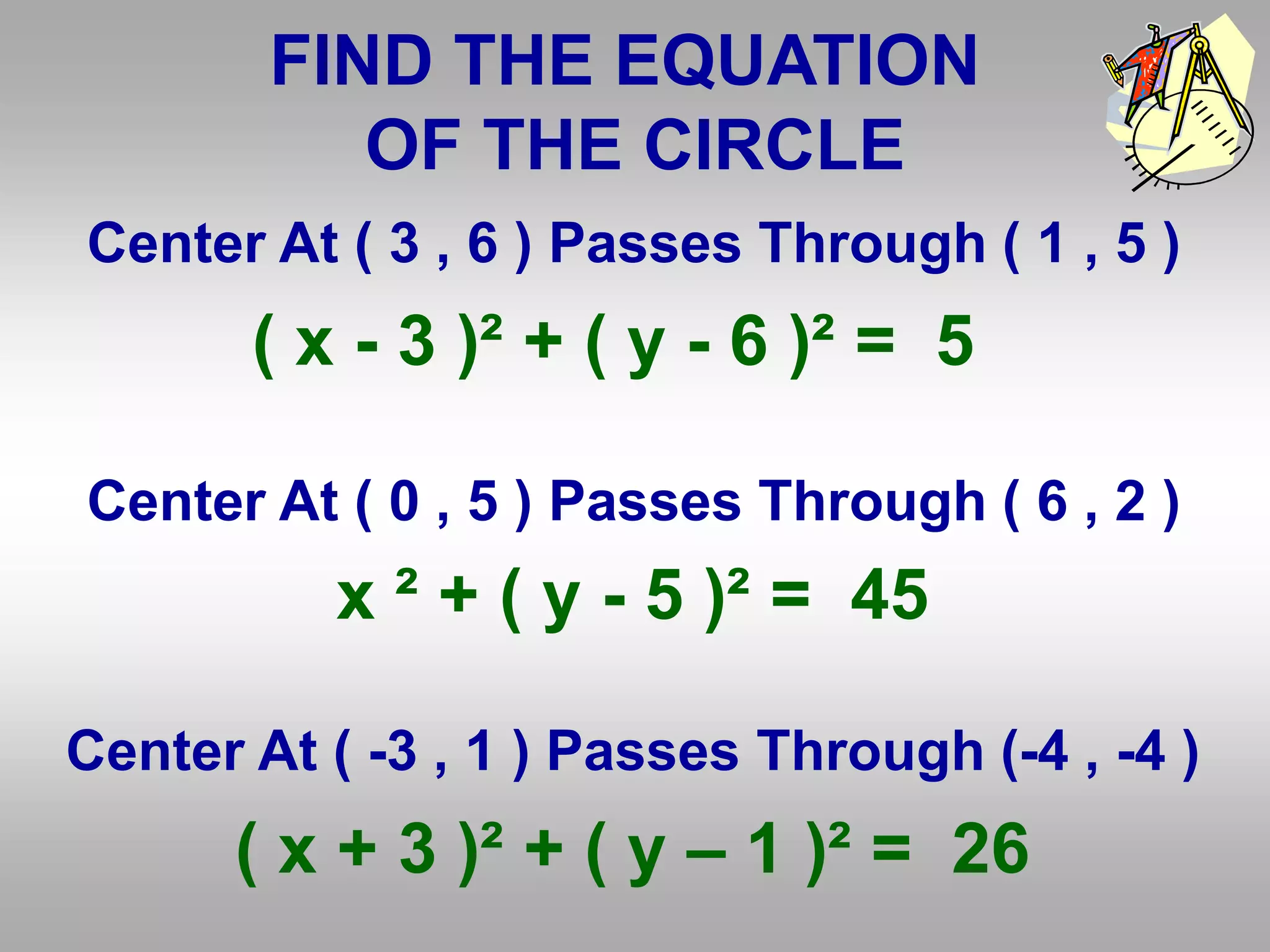 10-8 Equations of circles.ppt
