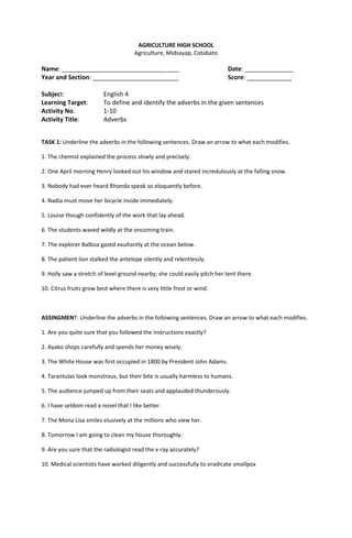 ENGLISH WORKSHEETS | DOCX