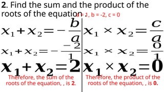 10 - Algebraic Equations - Mathematical Sentences and Mathematical ...