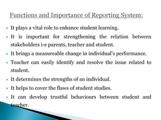 Functions of Reporting System | PPTX