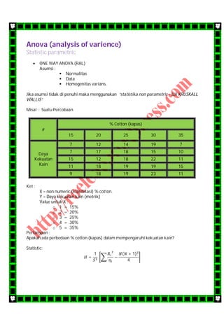 Anova Analysis of Varience | PDF