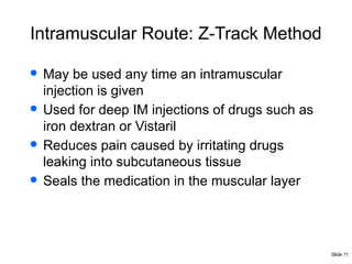 10-A (Parenteral medication, that used by nurse | PPT