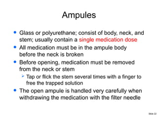 10-A (Parenteral medication, that used by nurse | PPTX