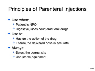 10-A (Parenteral medication, that used by nurse | PPTX