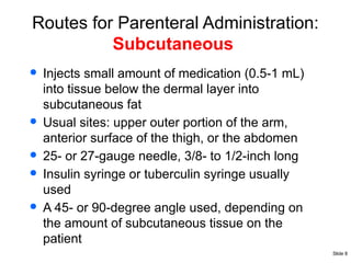 10-A (Parenteral medication, that used by nurse | PPT