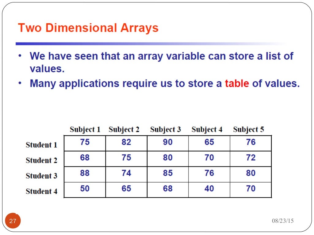 10 array