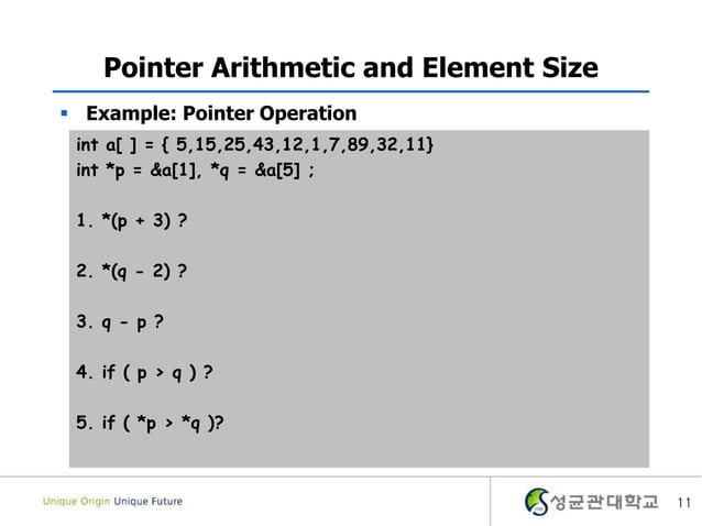 10. array & pointer | PDF | Programming Languages | Computing