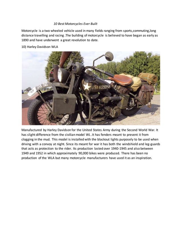 10 best motorbikes ever built | PDF