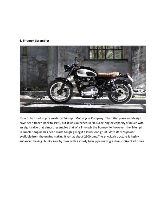 10 best motorbikes ever built | PDF