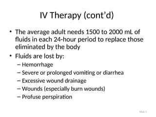10-B(Intravenous Medications). management | PPT