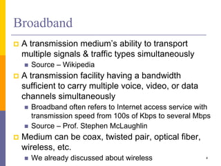 Wired Broadband Communication | PPT