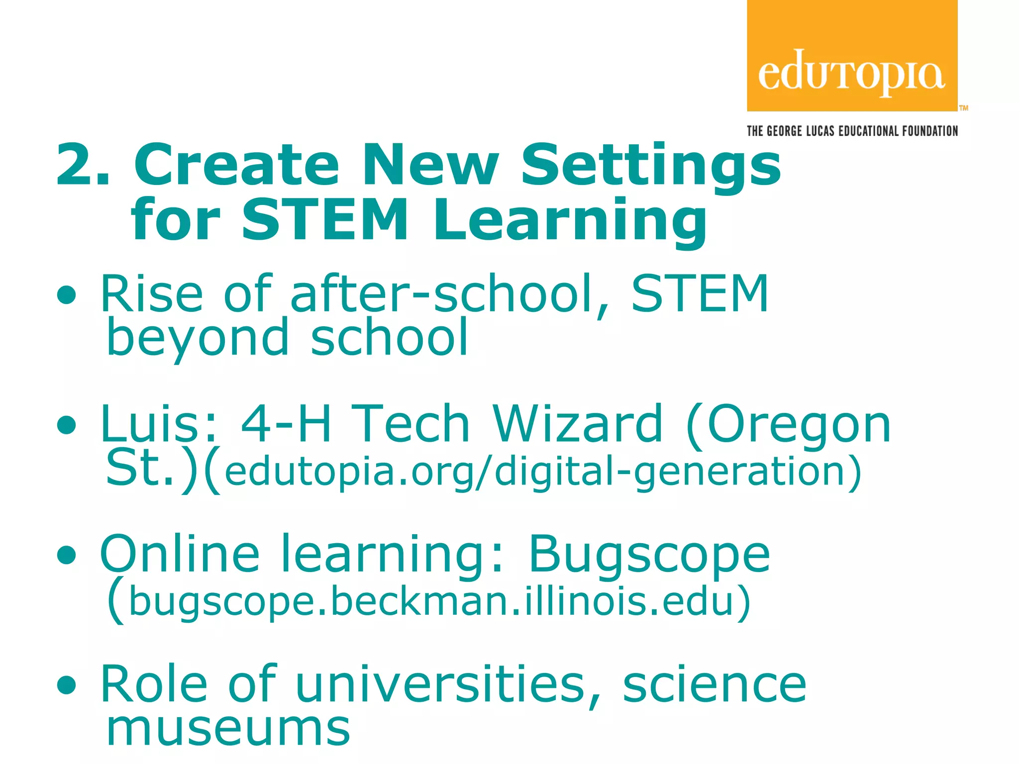 Diversity and Inclusion in STEM Education - Milton Chen | PPT