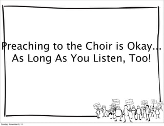 Christina Samala, Story of Stuff- How to build a stronger choir | PPT