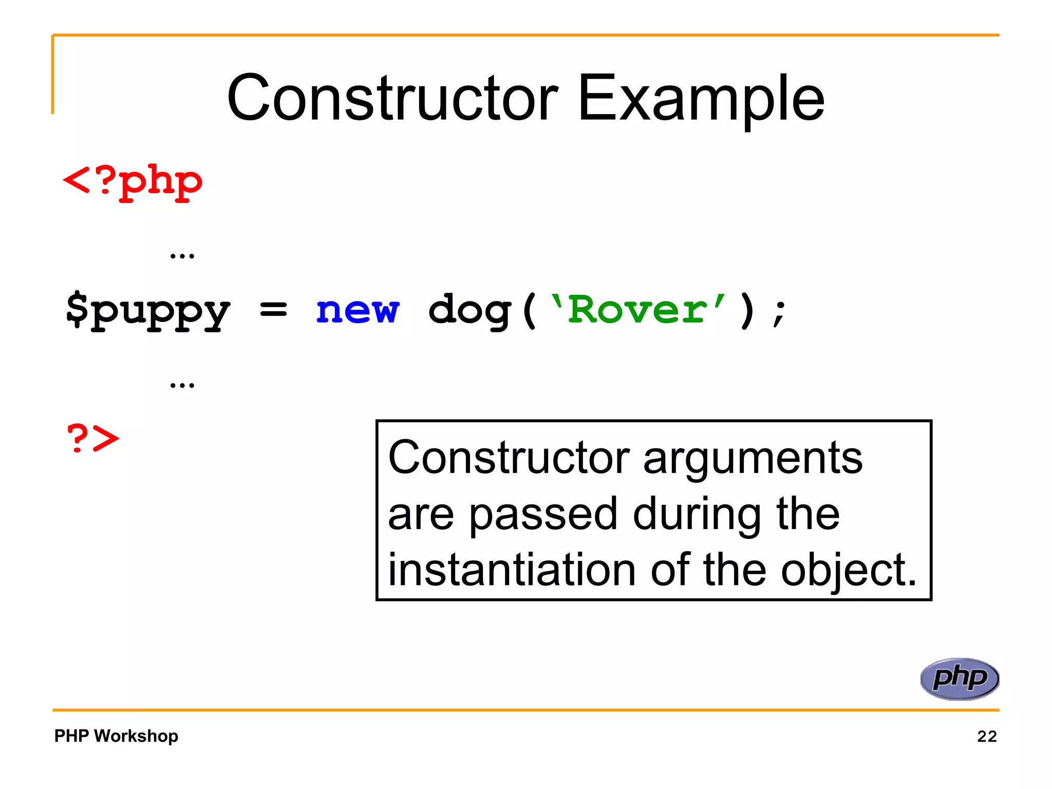 Class And Objects In Php Ppt