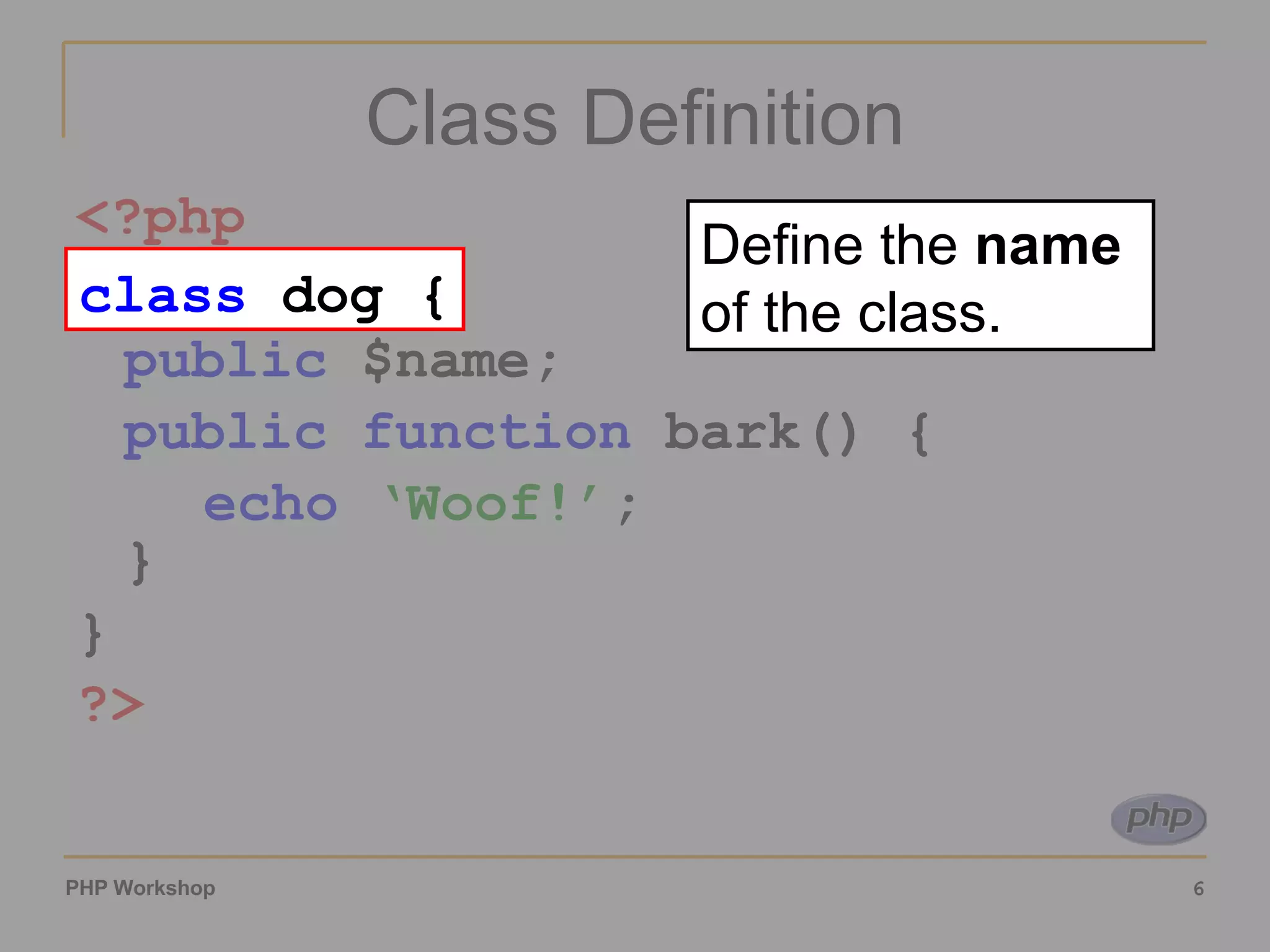Class And Objects In Php Ppt