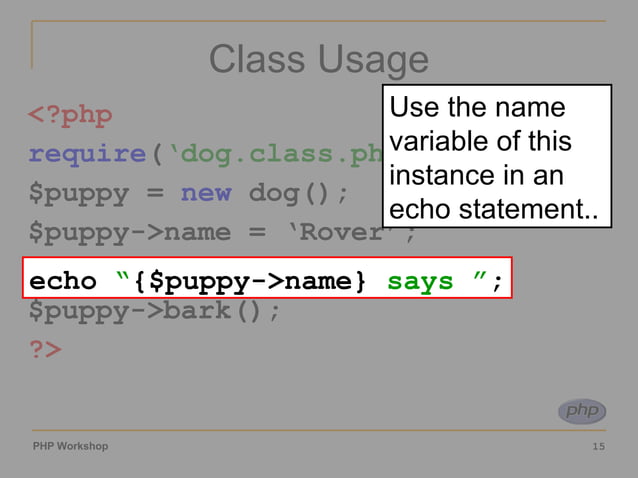 Class And Objects In Php Ppt
