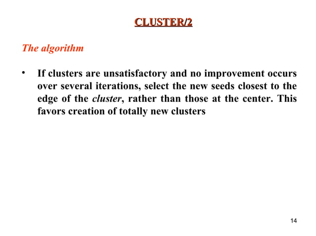 Clustering in artificial intelligence | PPT | Computing | Technology & Computing