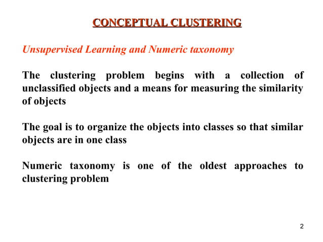 Clustering in artificial intelligence | PPT | Computing | Technology & Computing