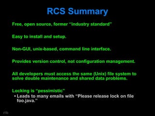 Introduction to Version Control and Configuration Management | PPT