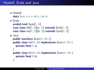10 - Scala. Co-product type (sum type) | PPT