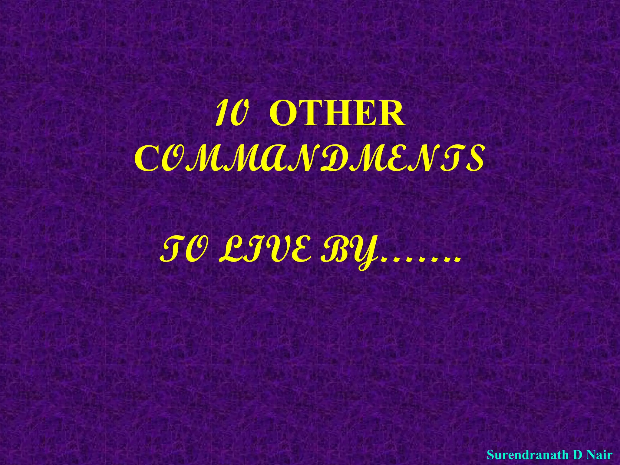 10 Commandments | PPT