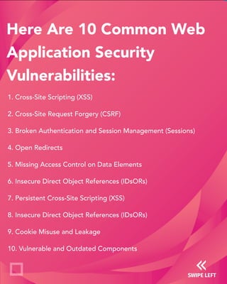 10 Common Web Application Security Vulnerabilities and How to Prevent Them | PDF | Information ...