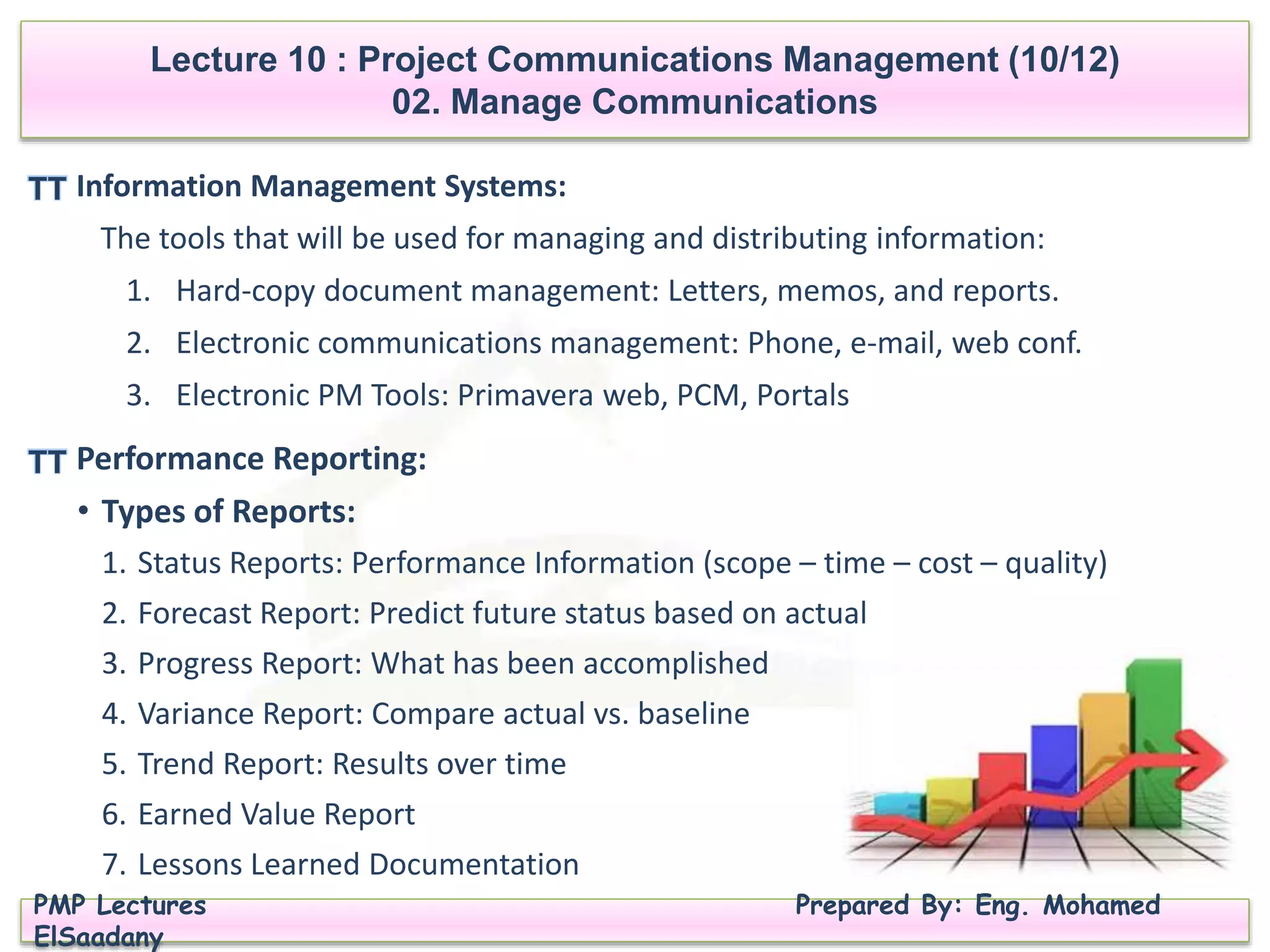 PMP Preparation - 10 Communication Management | PPT