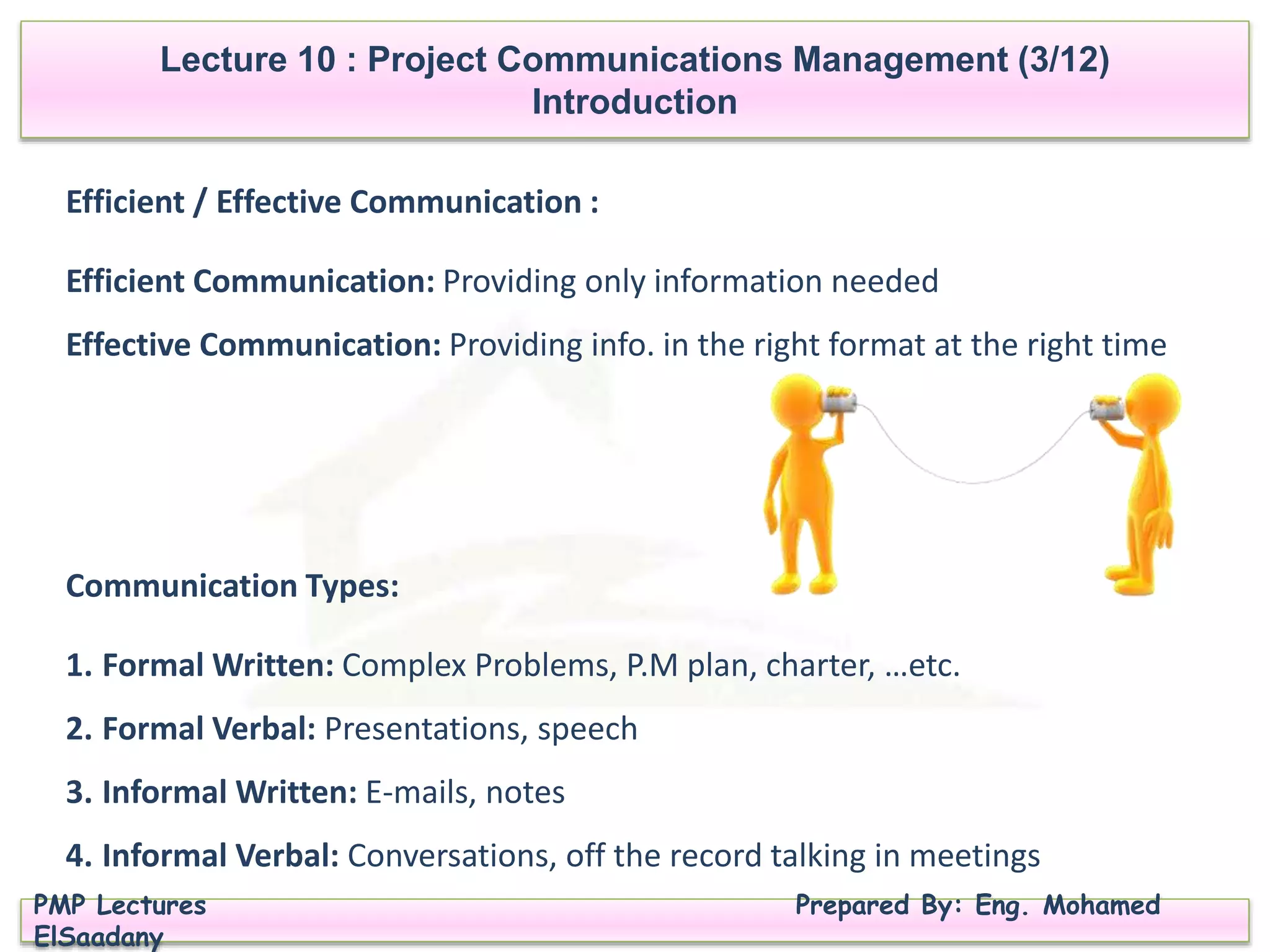 PMP Preparation - 10 Communication Management | PPT
