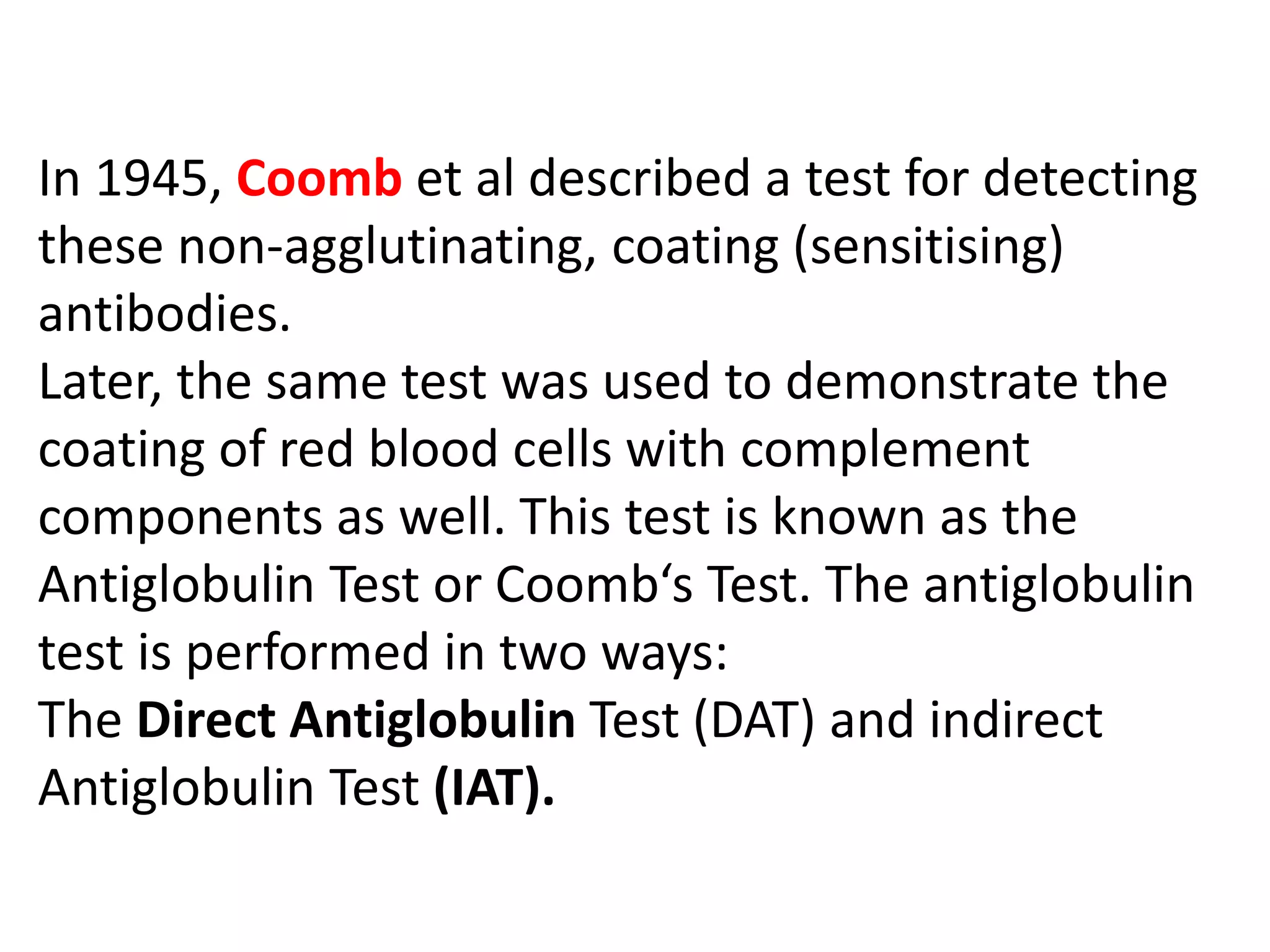 coombs test | PPTX