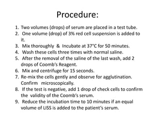 coombs test | PPTX