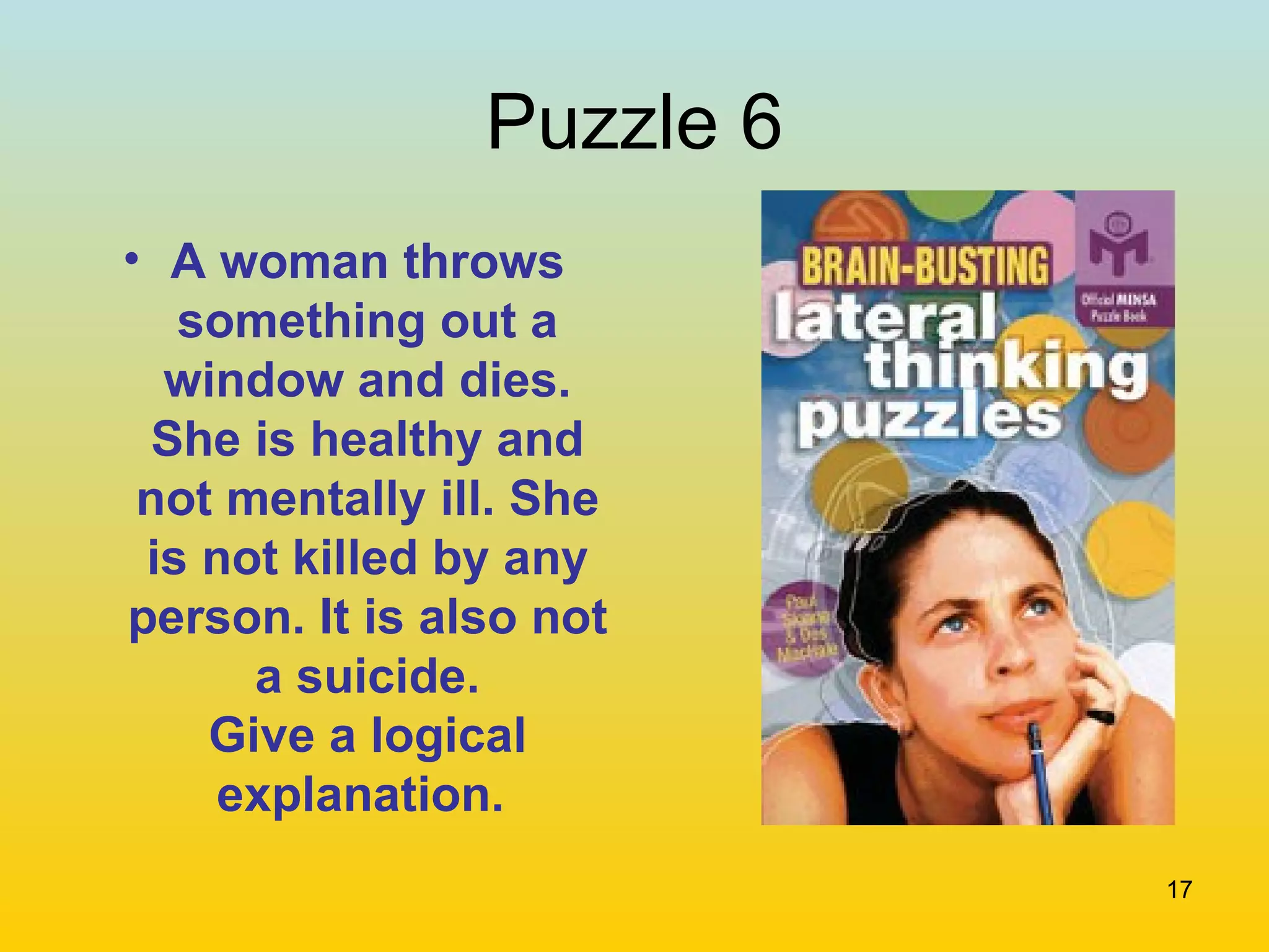 10 Creative Thinking Puzzles | PPT