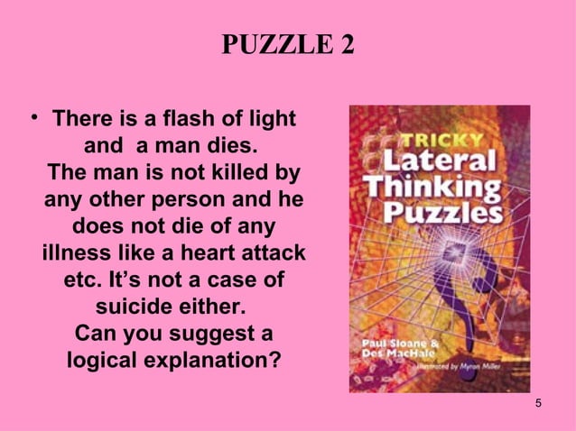 10 Creative Thinking Puzzles | PPT