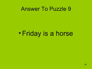 Creative Thinking Puzzles