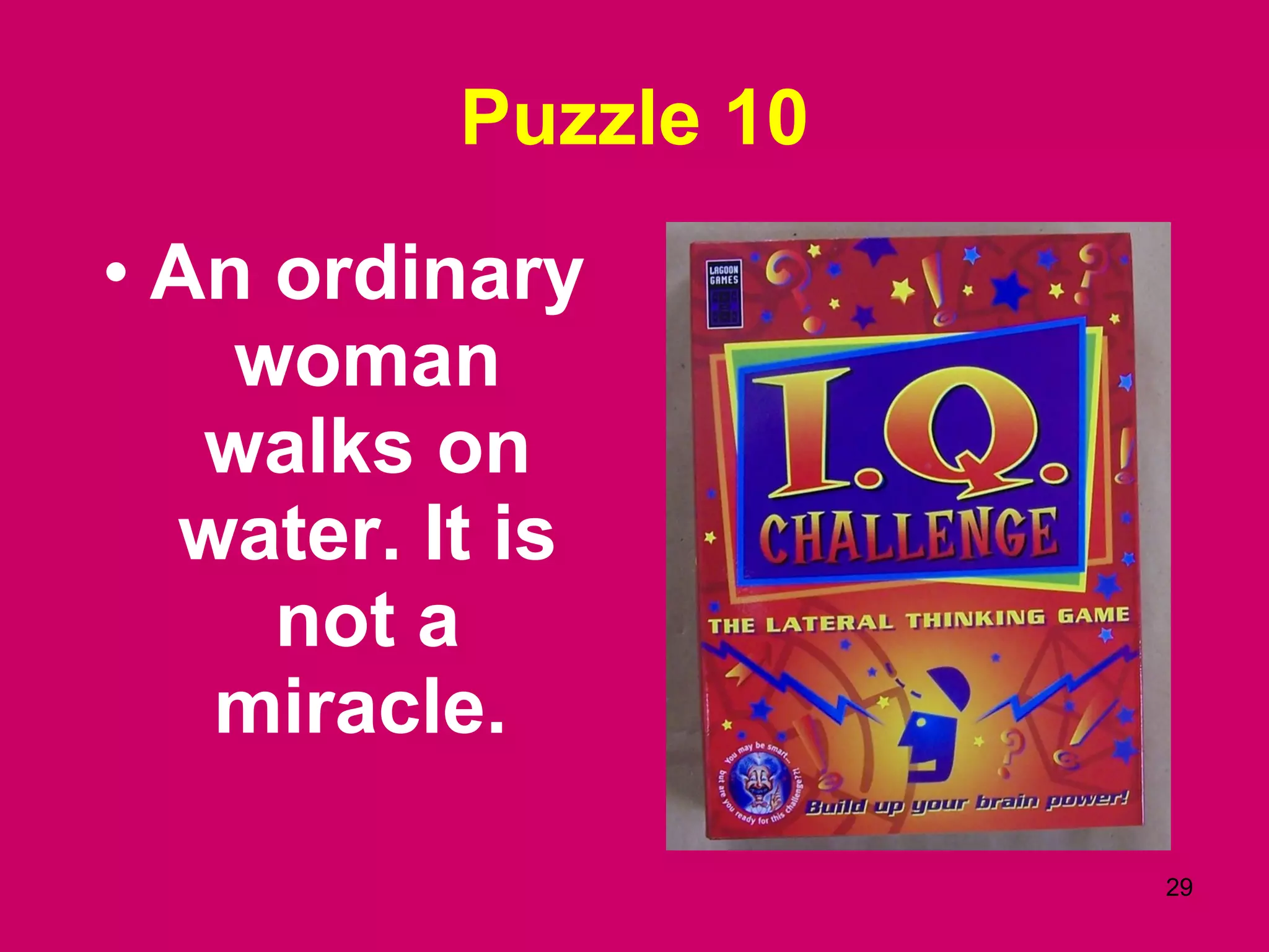 10 Creative Thinking Puzzles (edited) | PPT