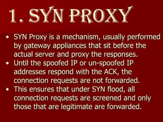 10 DDoS Mitigation Techniques | PPT | Computer Networking | Computing